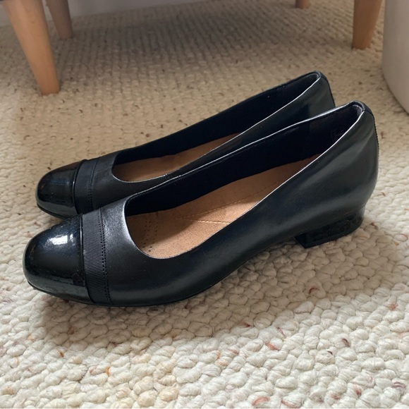 Clarks | Shoes | Clarks Keesha Rosa Black Low Heel | Poshmark